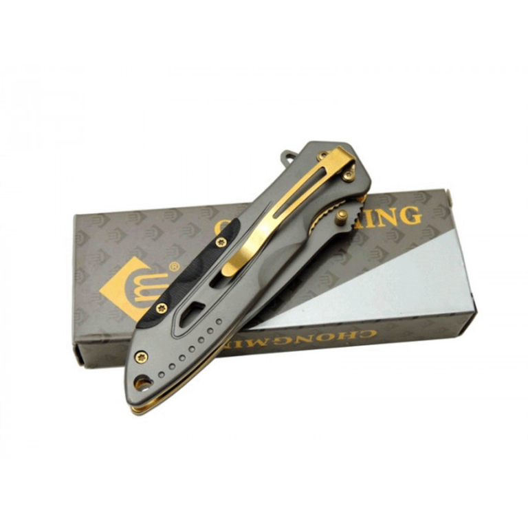 Chongming Çakı Titanyum Gold Klipsli Çakı - Bıçak Fuarı